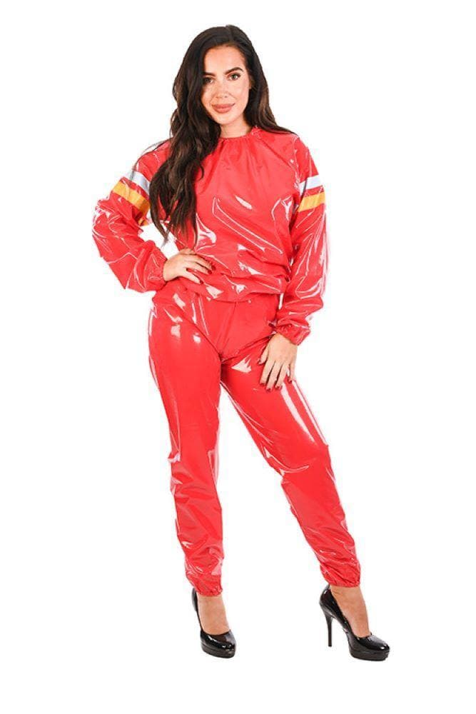 Combinaison de sudation en PVC 2 pièces rouge - en stock ...